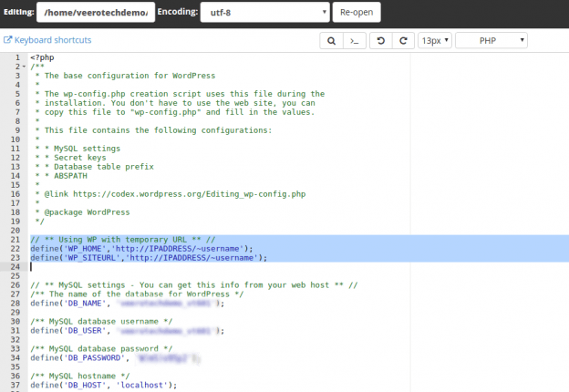 How to Configure WordPress to Use Temporary URL | VeeroTech Hosting