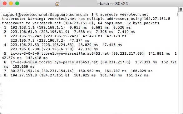 Linux and mac os program traceroute - beamnasve