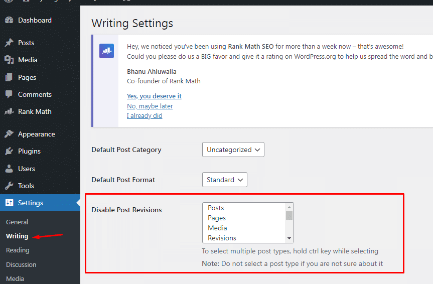 How To Limit Or Disable Wordpress Revisions Web Hosting Kb